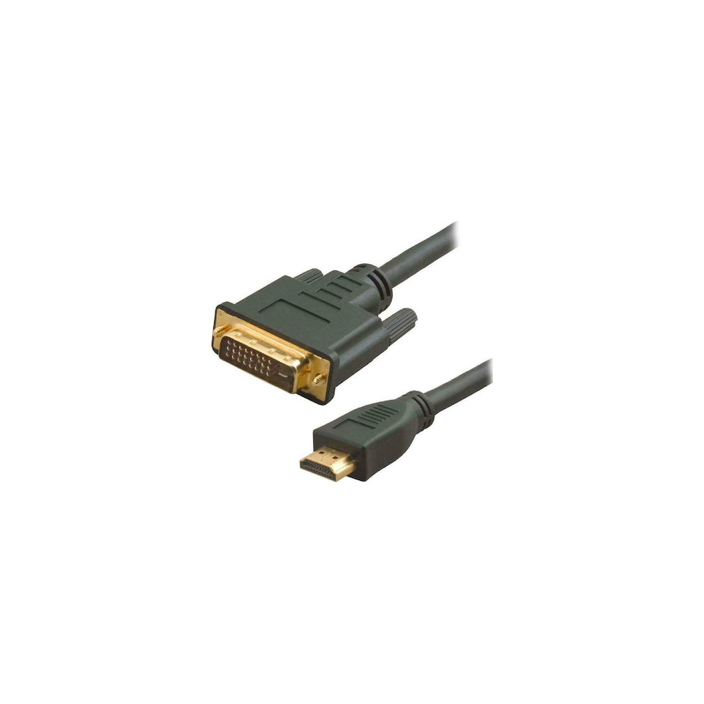POWERTECH καλώδιο HDMI 19pin σε DVI 24+1 CAB-H023, Dual Link, μαύρο, 1.5m – Tech365